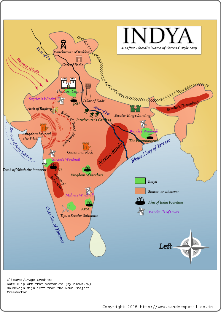 A Liberal’s map of India (Game of Thrones style) - Mindblogs ...Zero ...